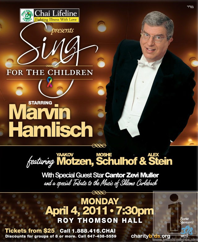 Chai Lifeline Canada presents: Sing For The Children starring Marvin ...